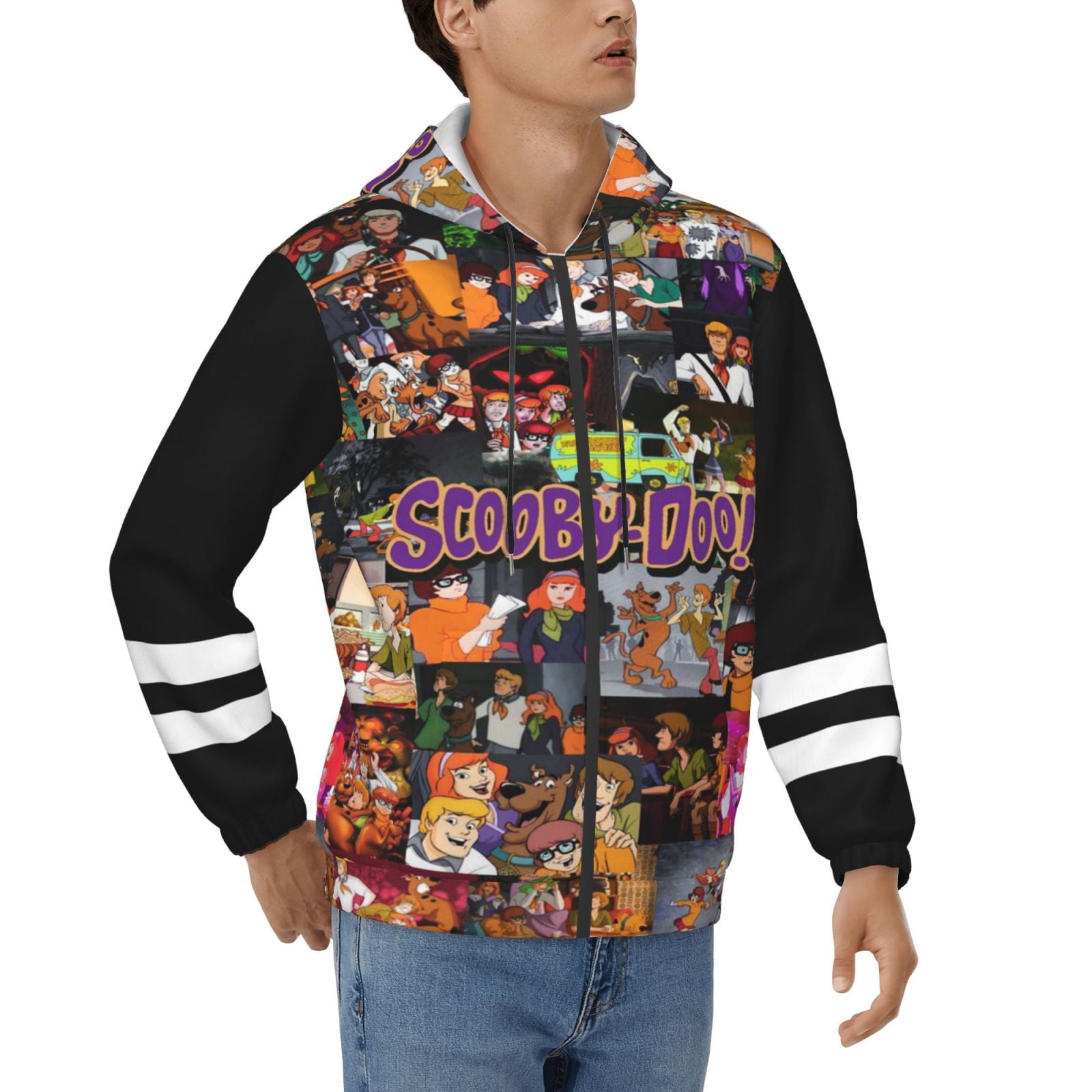 Unisex Scooby Doo Zip Up Hoodie With Pocket Graphic Pullover Hooded ...