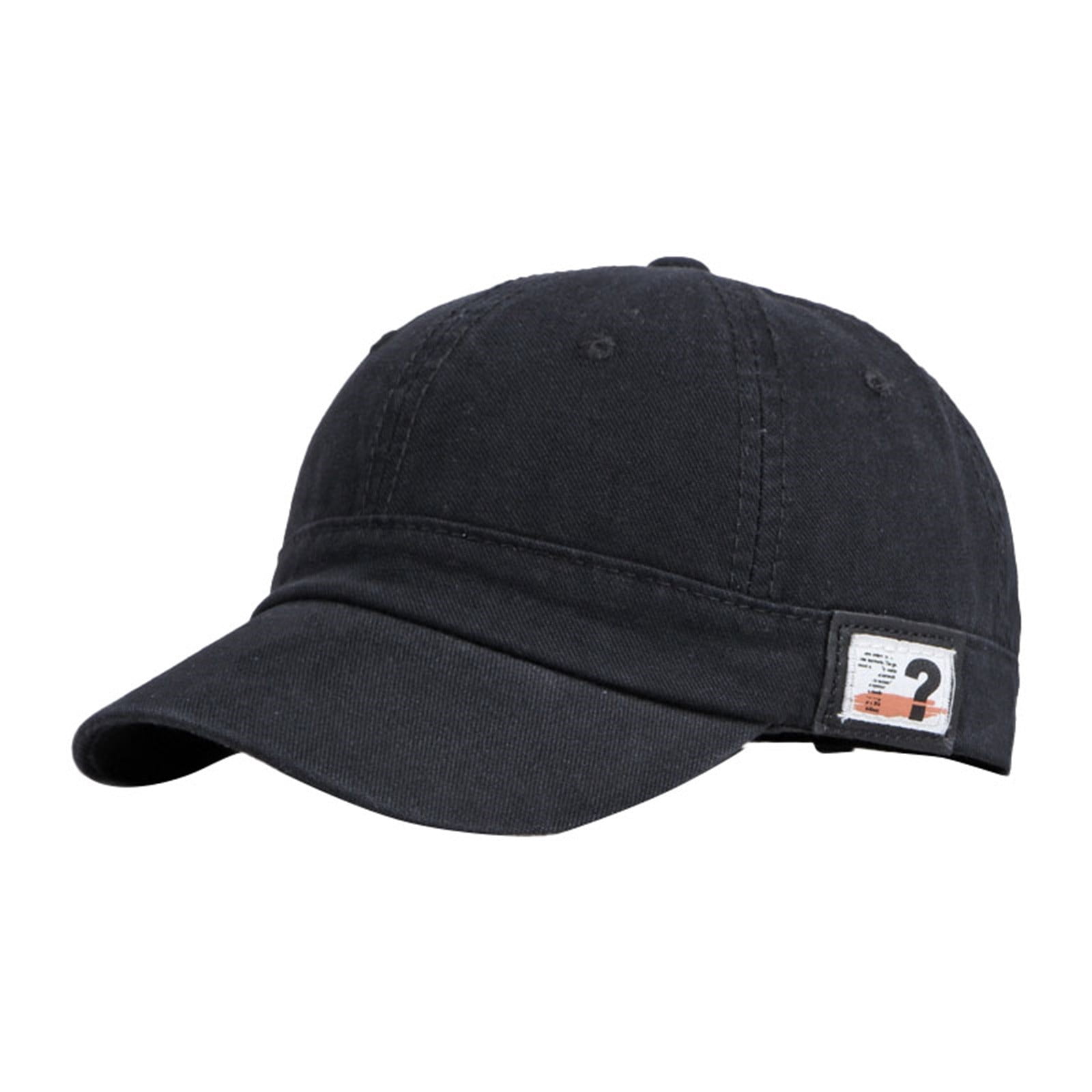 Unisex Short Brim Baseball Cap, Breathable Cotton Summer Sports Hat ...