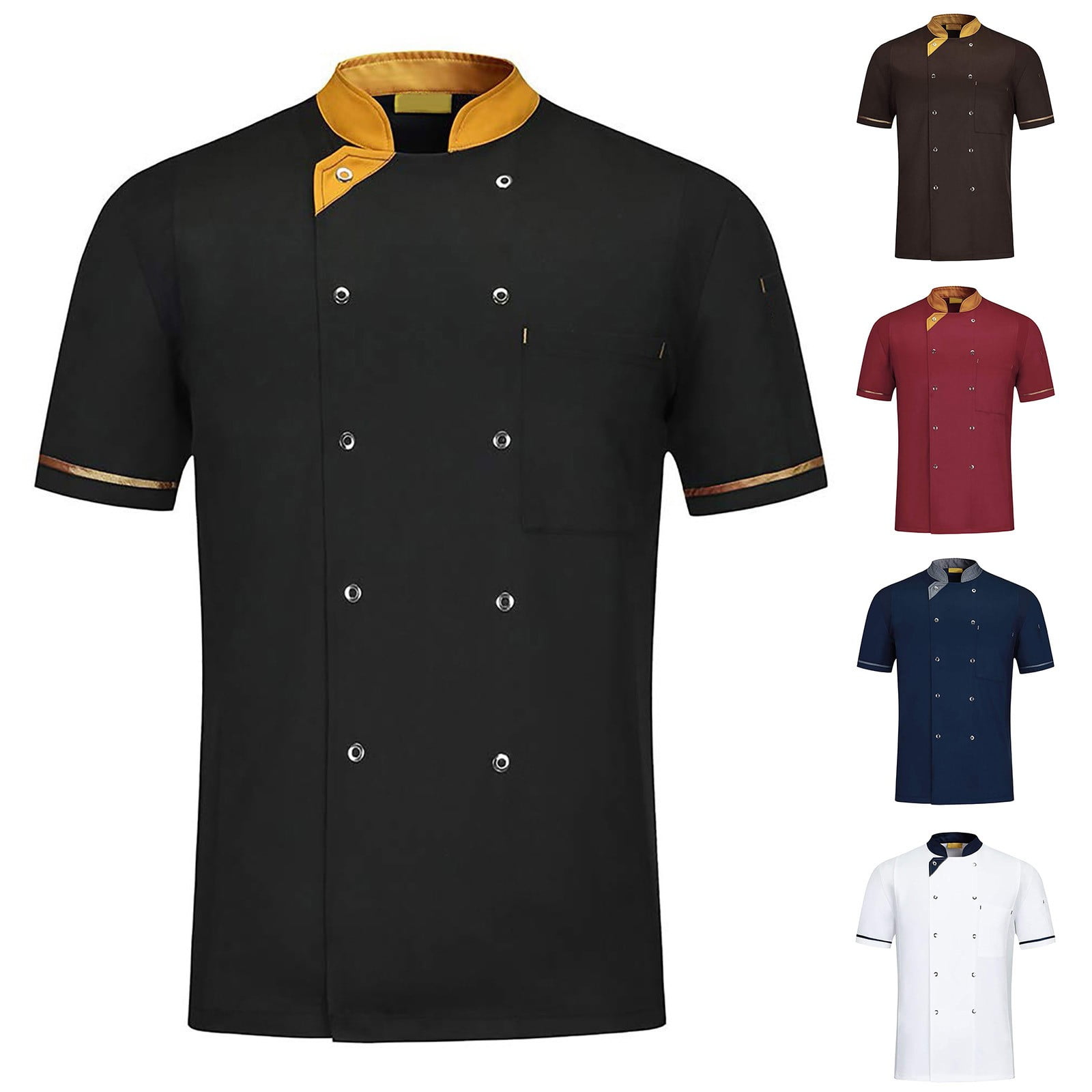 Unisex Short-Sleeve Chef Jacket - Walmart.com