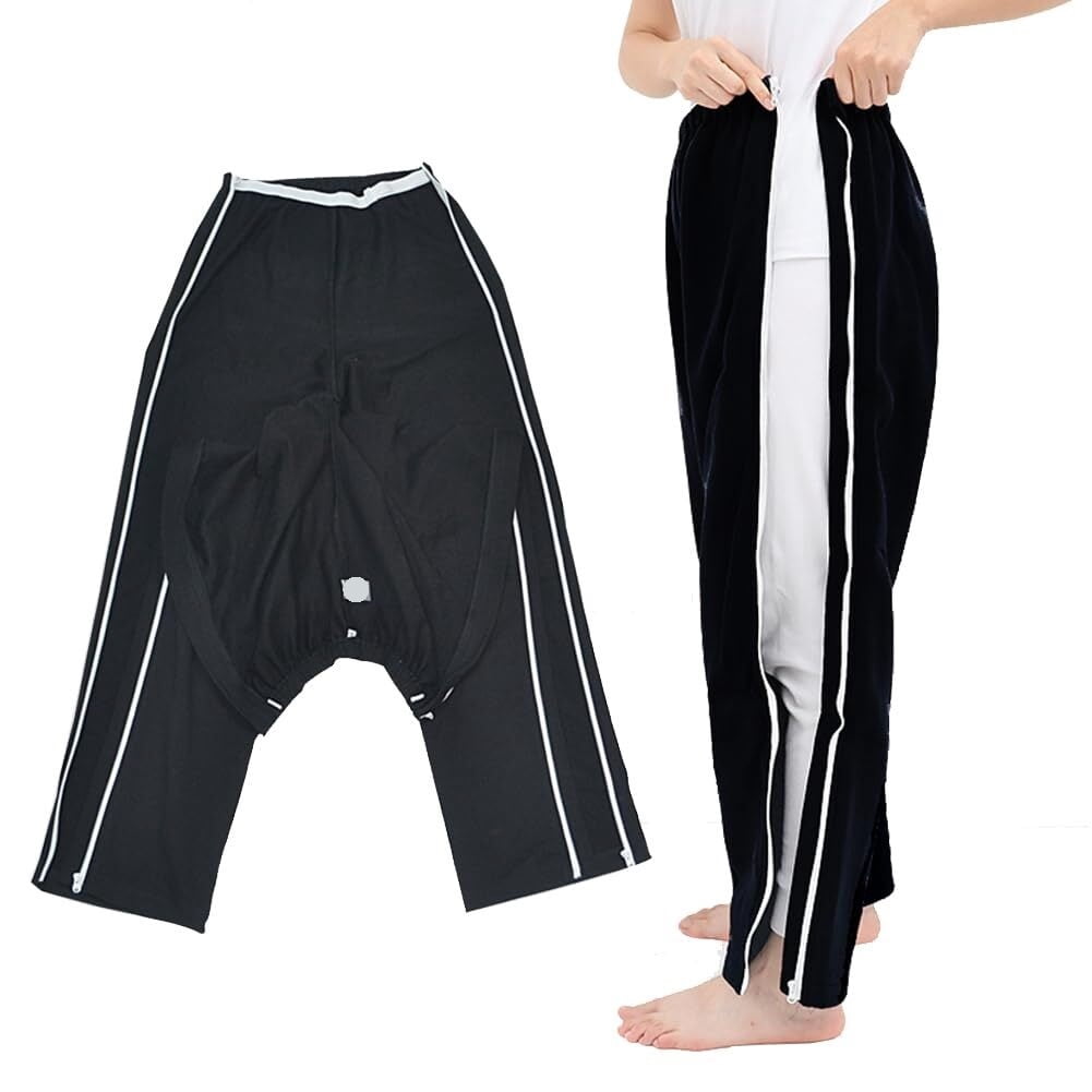 Unisex Side Zipper Bedridden Patient Clothing,Patient Tear Away Pants ...