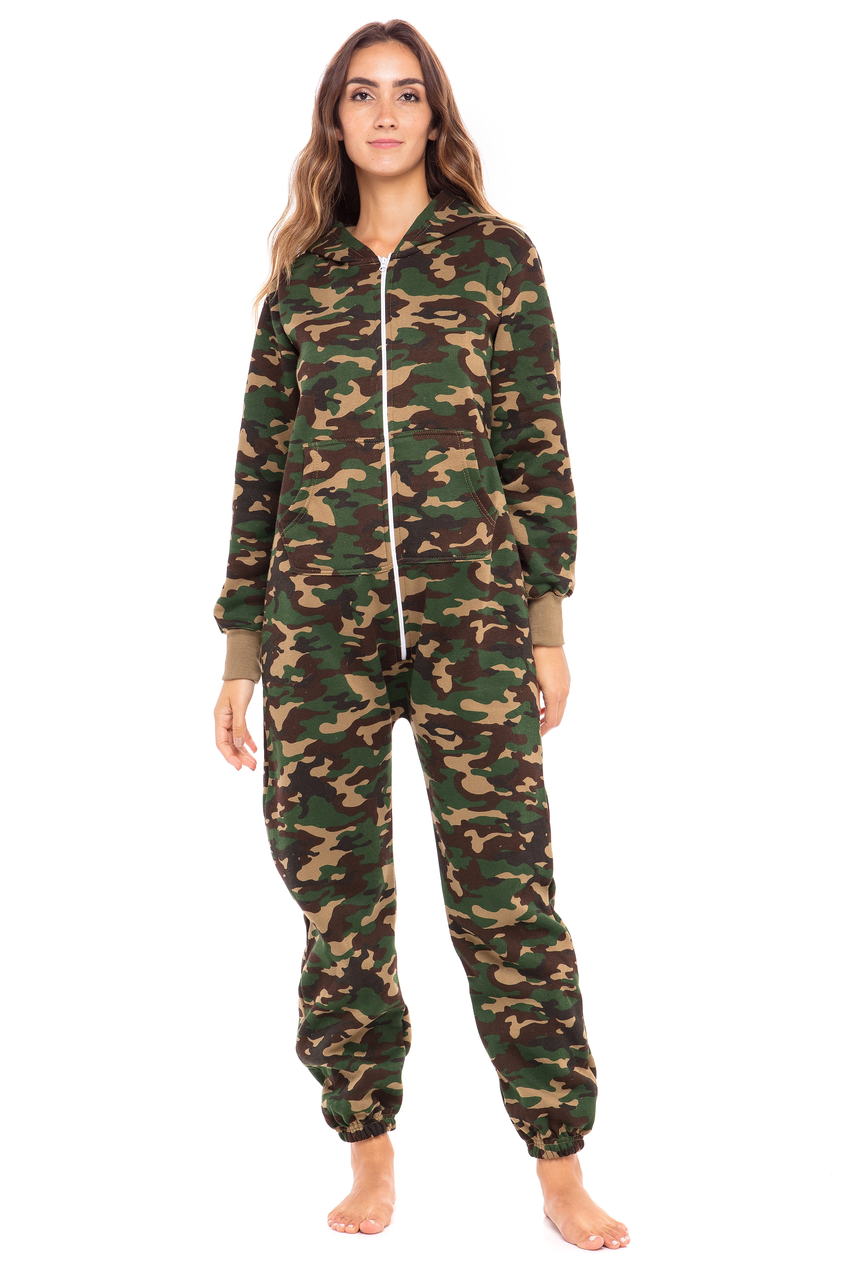 Unisex Sleepwear Adult Jumpsuit for Women One Piece Pajamas Ladies Non ...