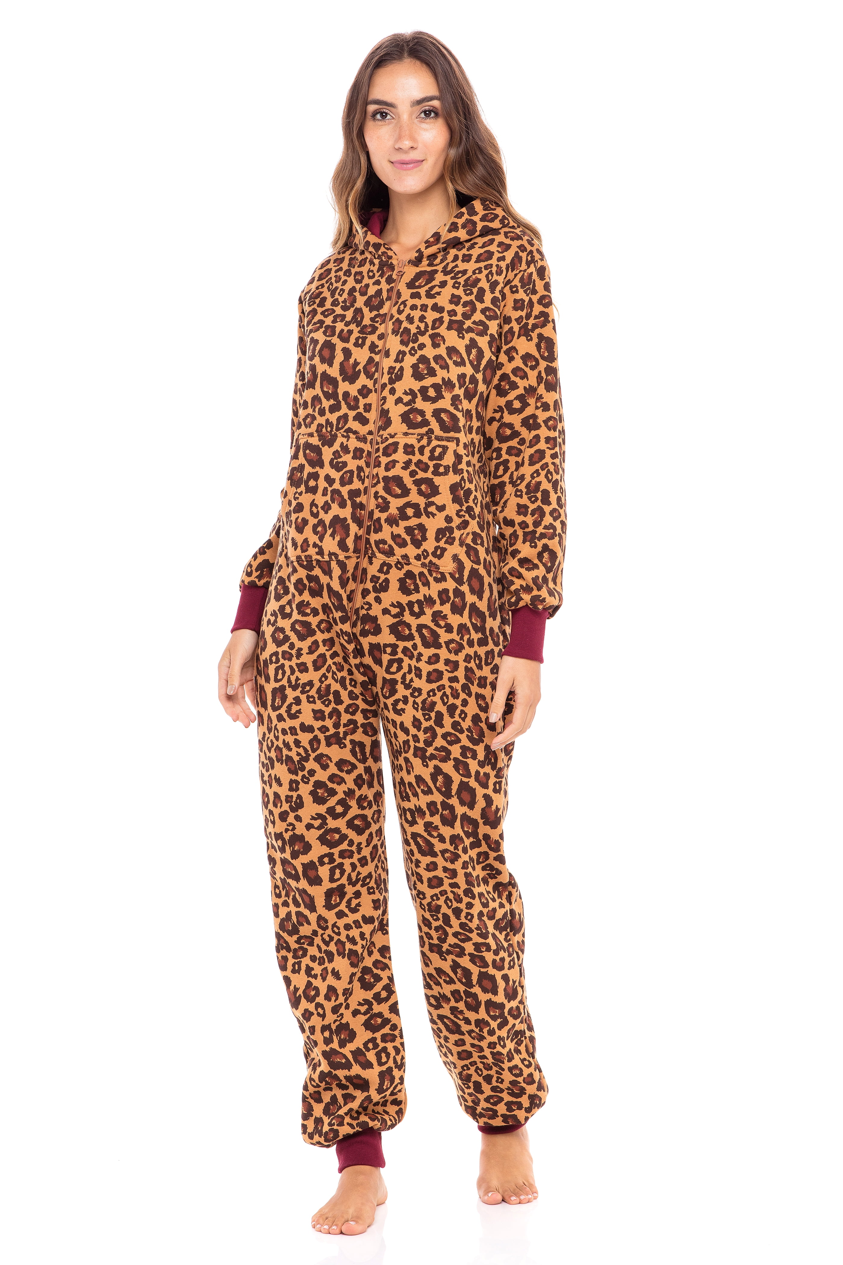 Unisex Sleepwear Adult Jumpsuit for Women One Piece Pajamas Ladies Non ...