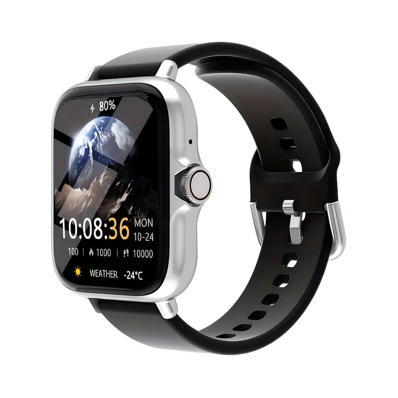Unisex Smartwatch - Large Screen, Android/iPhone Compatible, Built-in ...