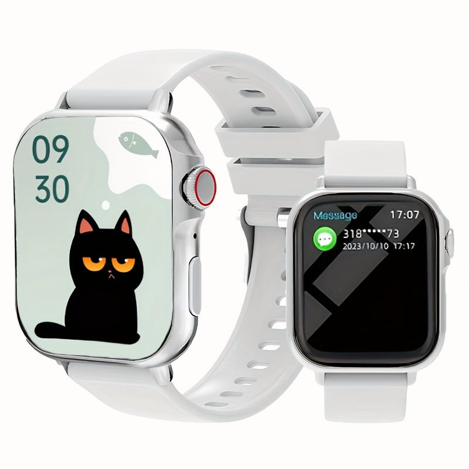 Unisex Smartwatch - Large Screen, Android/iPhone Compatible, Built-in ...
