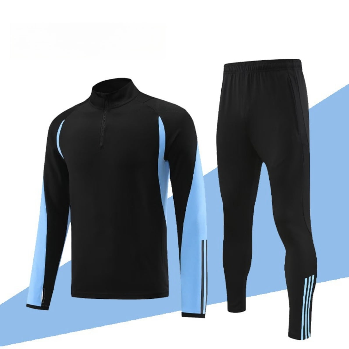 Unisex Soccer Training Suit Fall & Winter Quick-Dry Long-Sleeve Sports ...