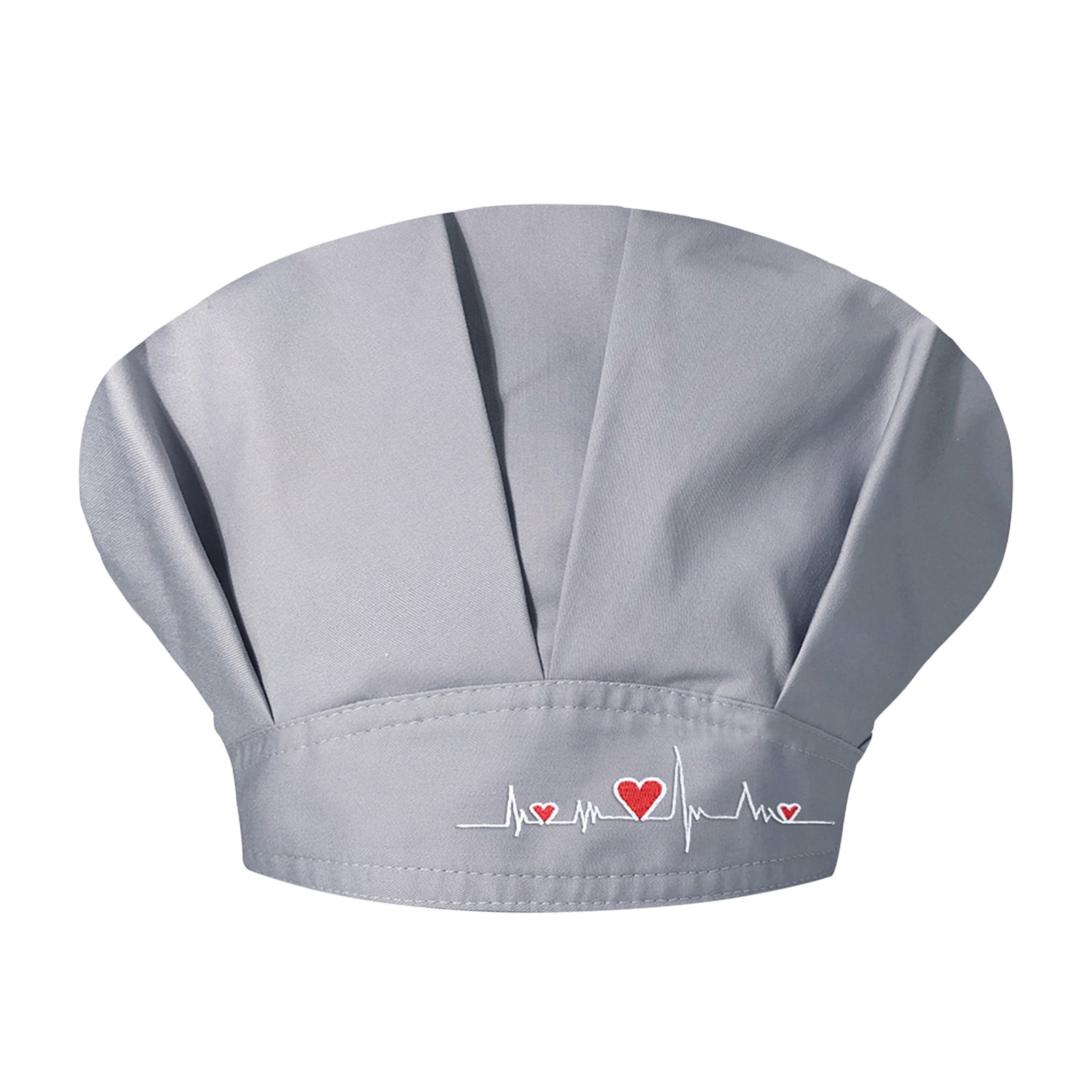 Unisex Solid Color Cap Kitchen Catering Oil Proof Chef Hat Bouffant Hat ...
