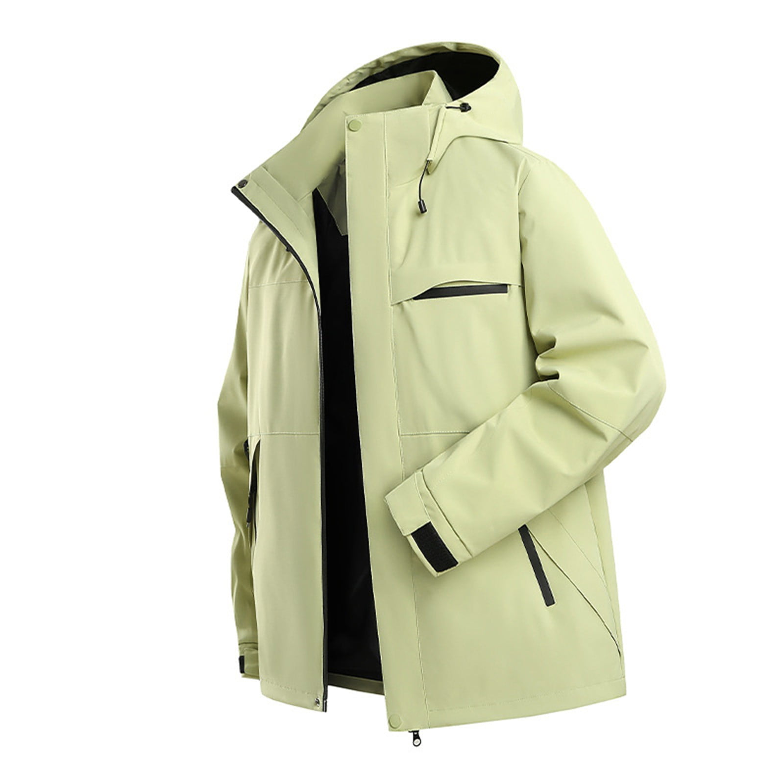 Unisex Solid Color Outdoor Hiking Jacket, Windproof Waterproof ...