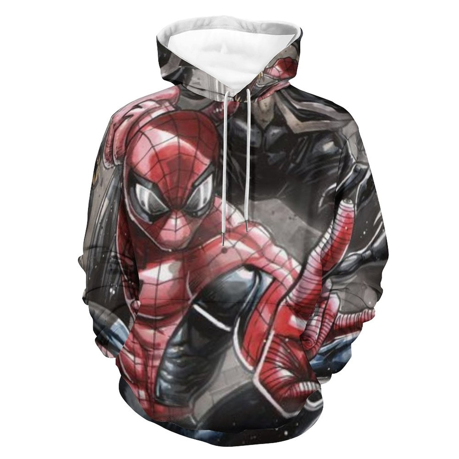Unisex Spiderman Hoodie Long Sleeve Superhero Comic Merchandise Adult ...