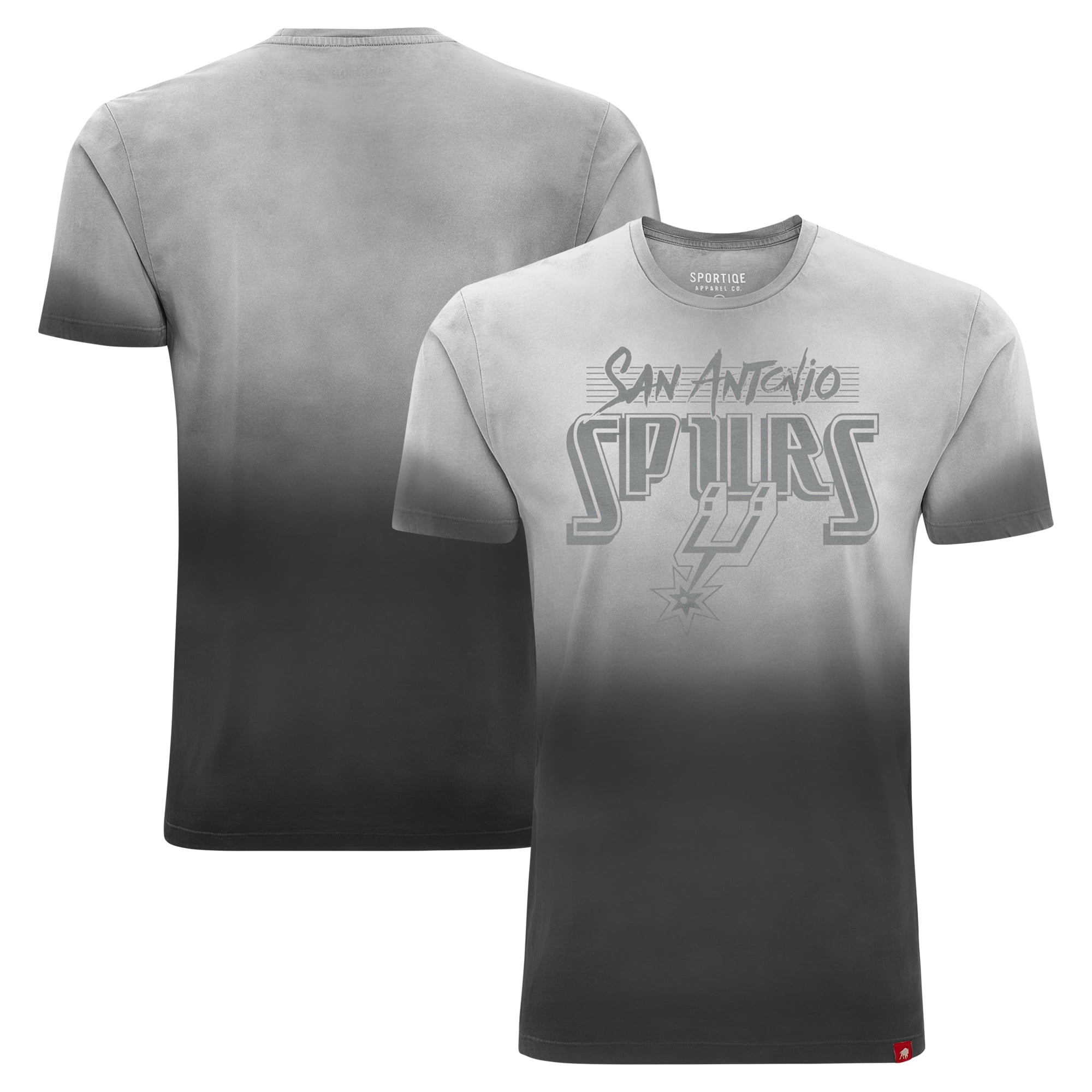 Unisex Sportiqe Black San Antonio Spurs Bingham Sun-Fade T-Shirt ...