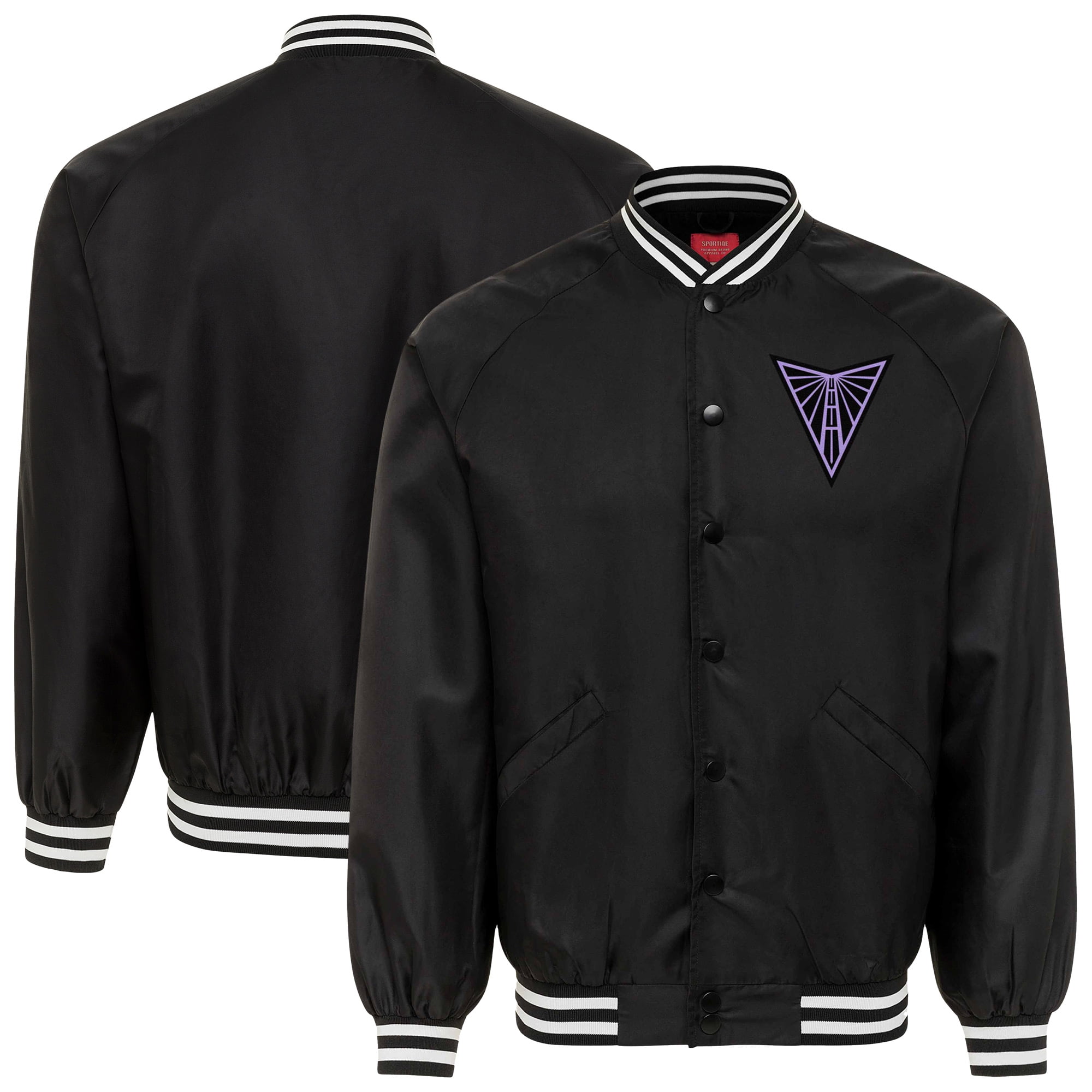 Unisex-Sportiqe Eclipse Black Golden State Valkyries Rock & Roll Collection Ringo Satin Raglan ...