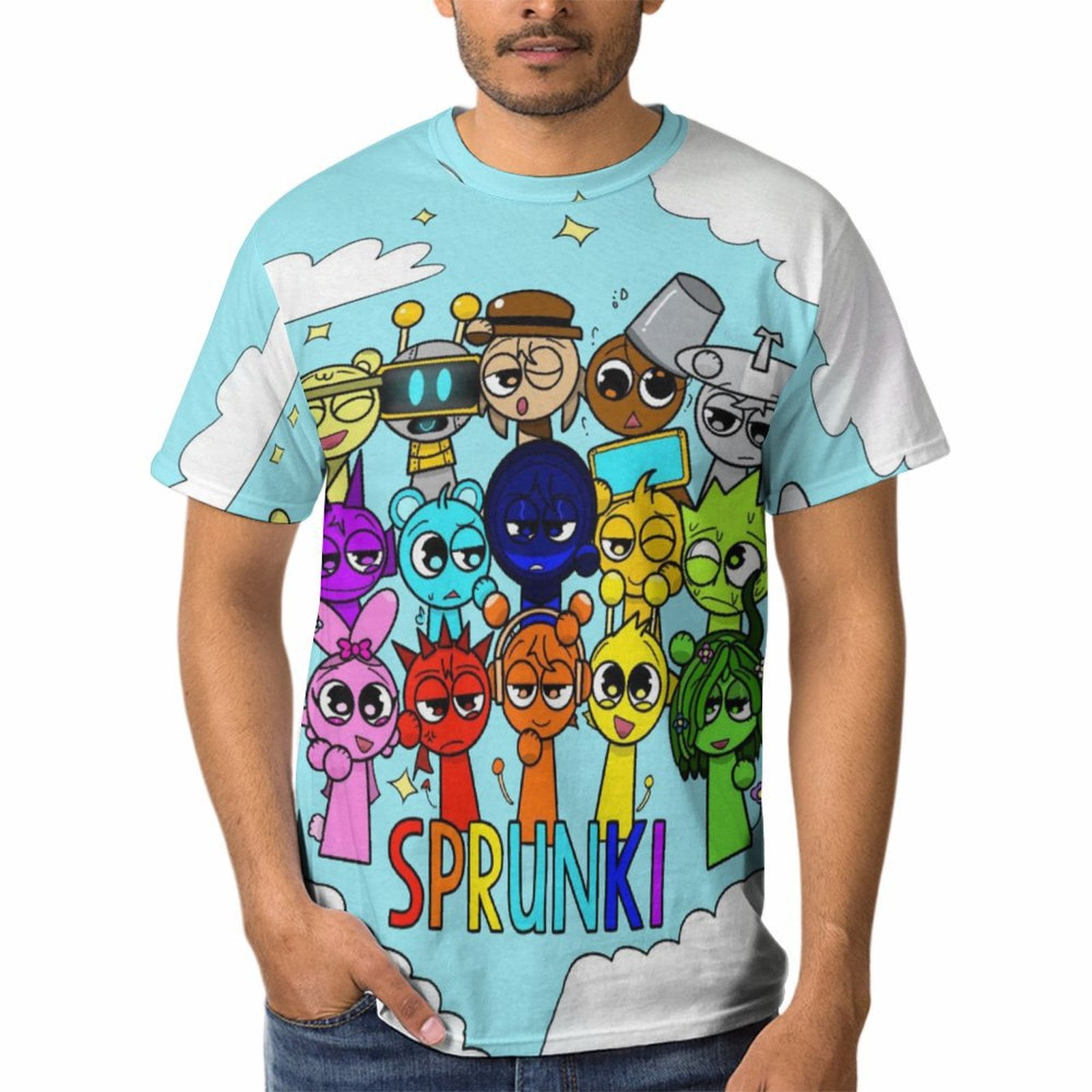Unisex Sprun-ki T-Shirts Short Sleeve Shirts 3D Printed Tees For Men ...