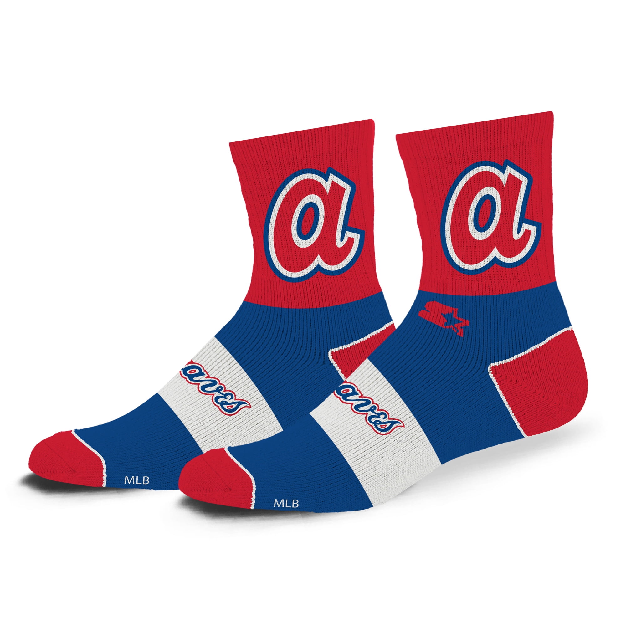 Unisex Starter Atlanta Braves Trifecta Throwback Mid-Crew Socks ...