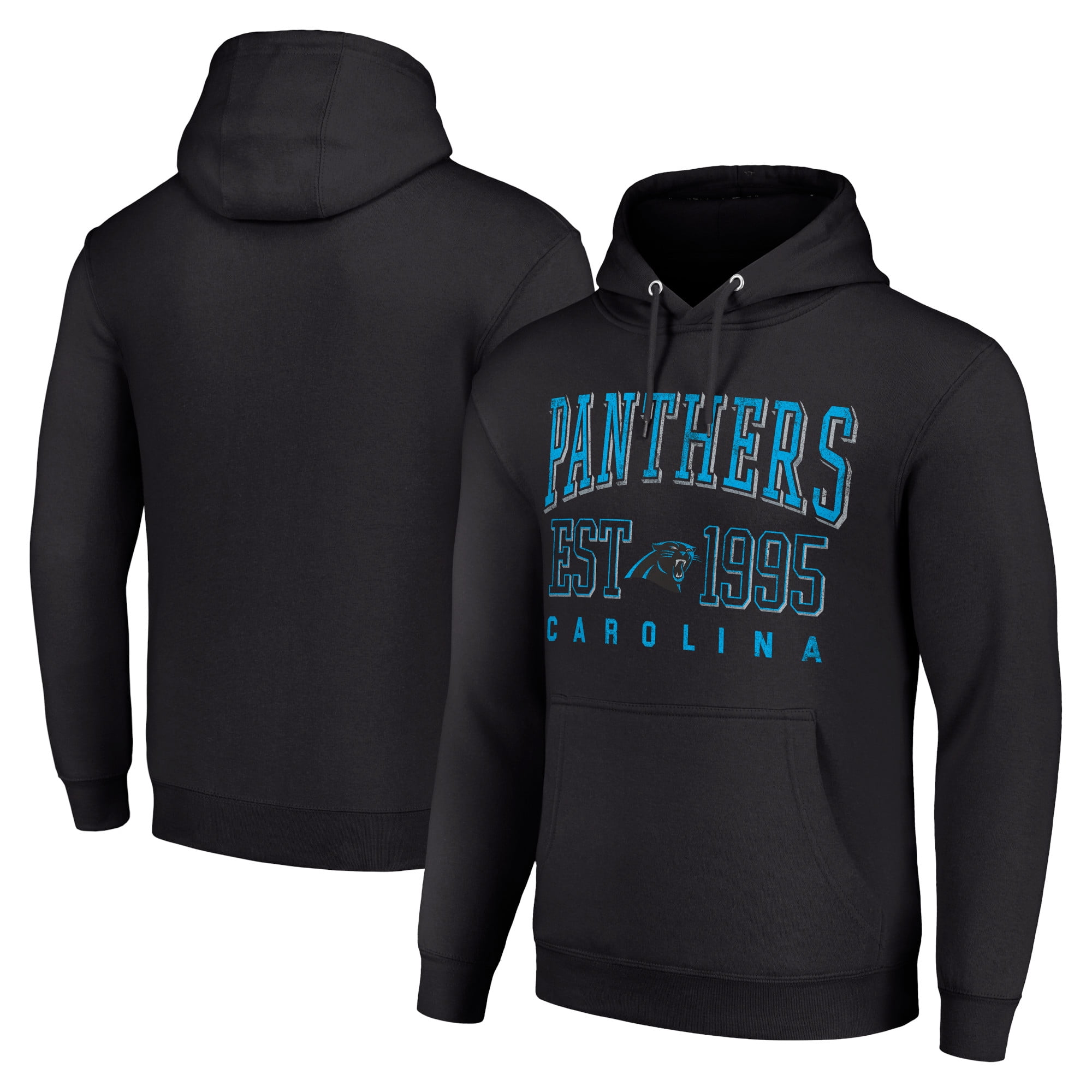 Unisex Starter Black Carolina Panthers Throwback Logo Pullover Hoodie ...