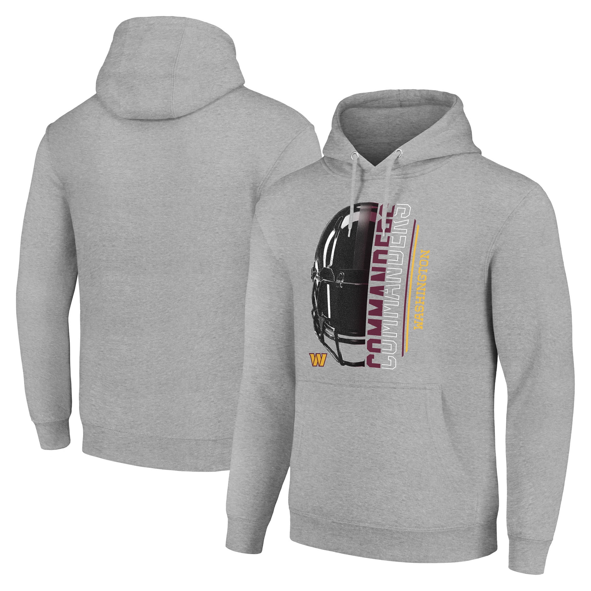 Unisex Starter Heather Gray Washington Commanders Half Helmet Logo Pullover Hoodie - Walmart.com