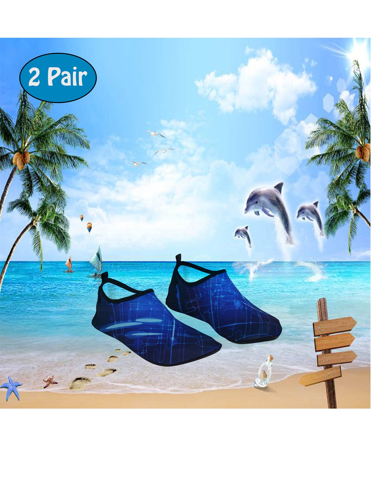 Unisex Summer Beach Shoes Match the Swimsuit Barefoot Skin For Swimming ...