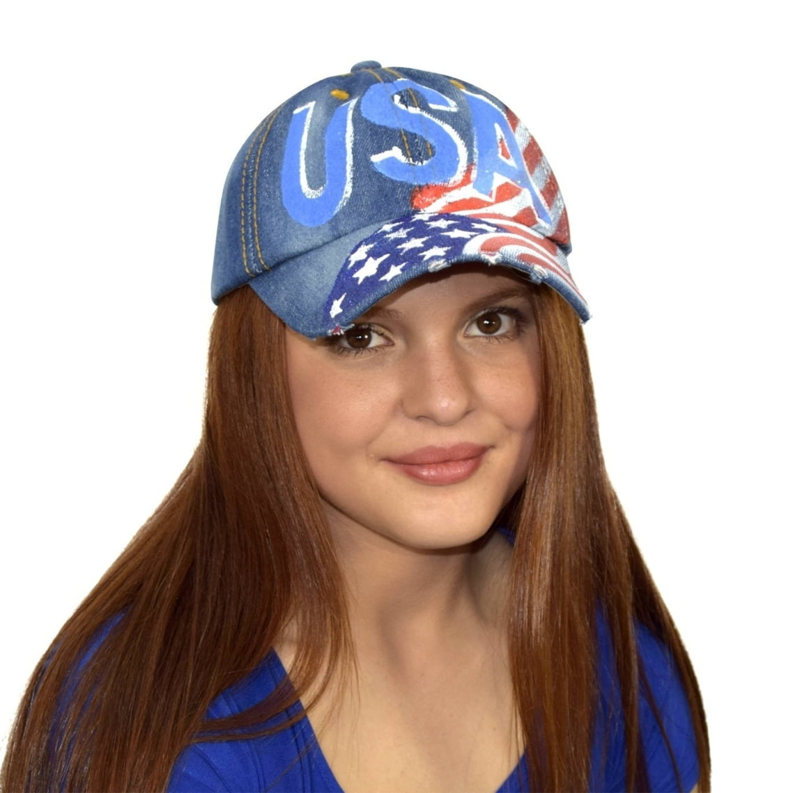 Unisex Sun Hats Washed Denim Hat Sports Baseball Cap - Walmart.com