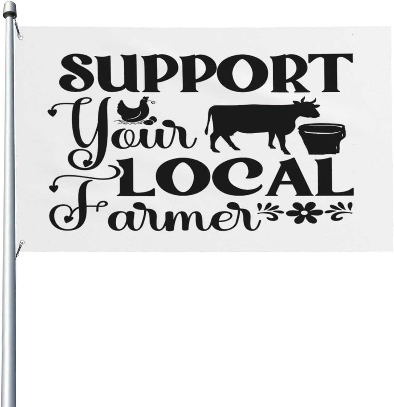 Unisex Support Your Local Farmer Flag Tractor Farming Flag 3x5 Ft ...