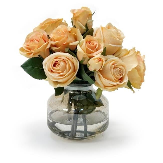 Unisex Talisman Rose in Light Amber Metallic Vase - Orange - Walmart.com