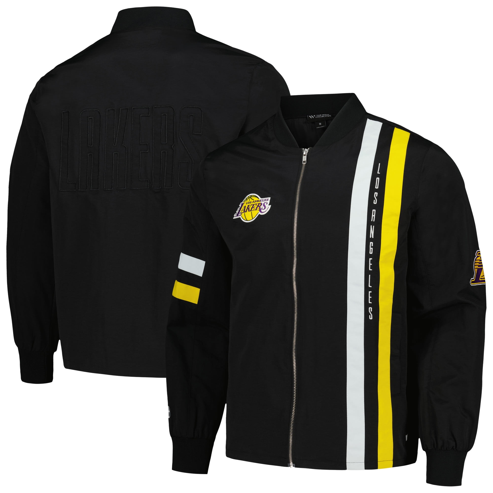 Unisex The Wild Collective Black Los Angeles Lakers Stitch Applique ...