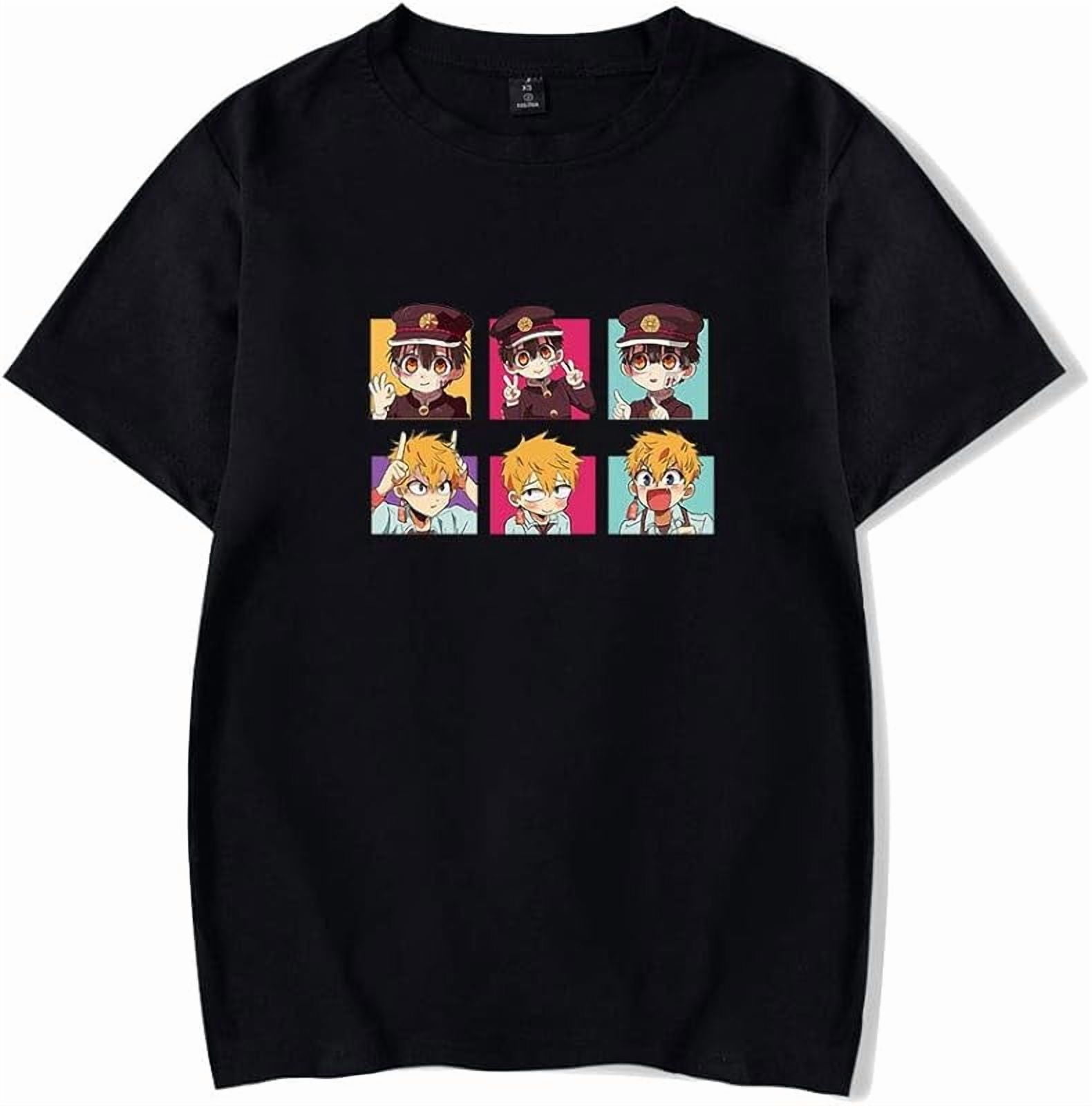 Unisex Toilet Bound Hanako Kun Shirt Casual Short Sleeves Tee Tops for Halloween Outfits ...