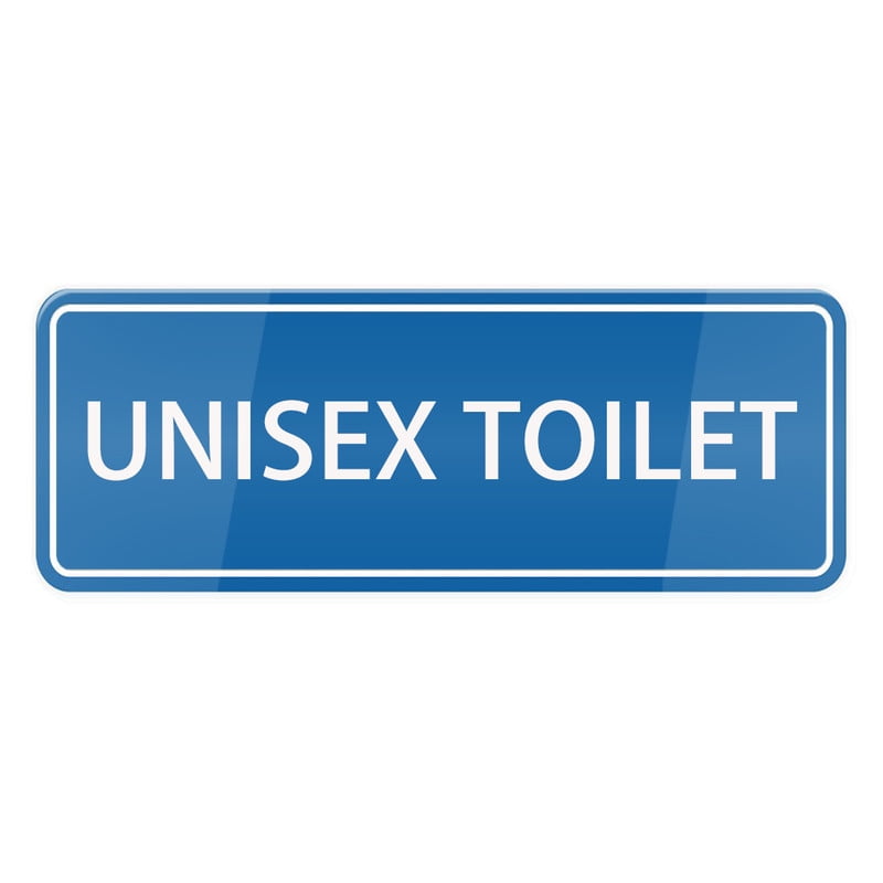 Unisex Toilet Sign For House Door, Plastic Self-Adhesive Signs For ...
