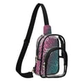 Unisex Transparent Crossbody Shoulder Bags Clear PVC Sling Backpack ...