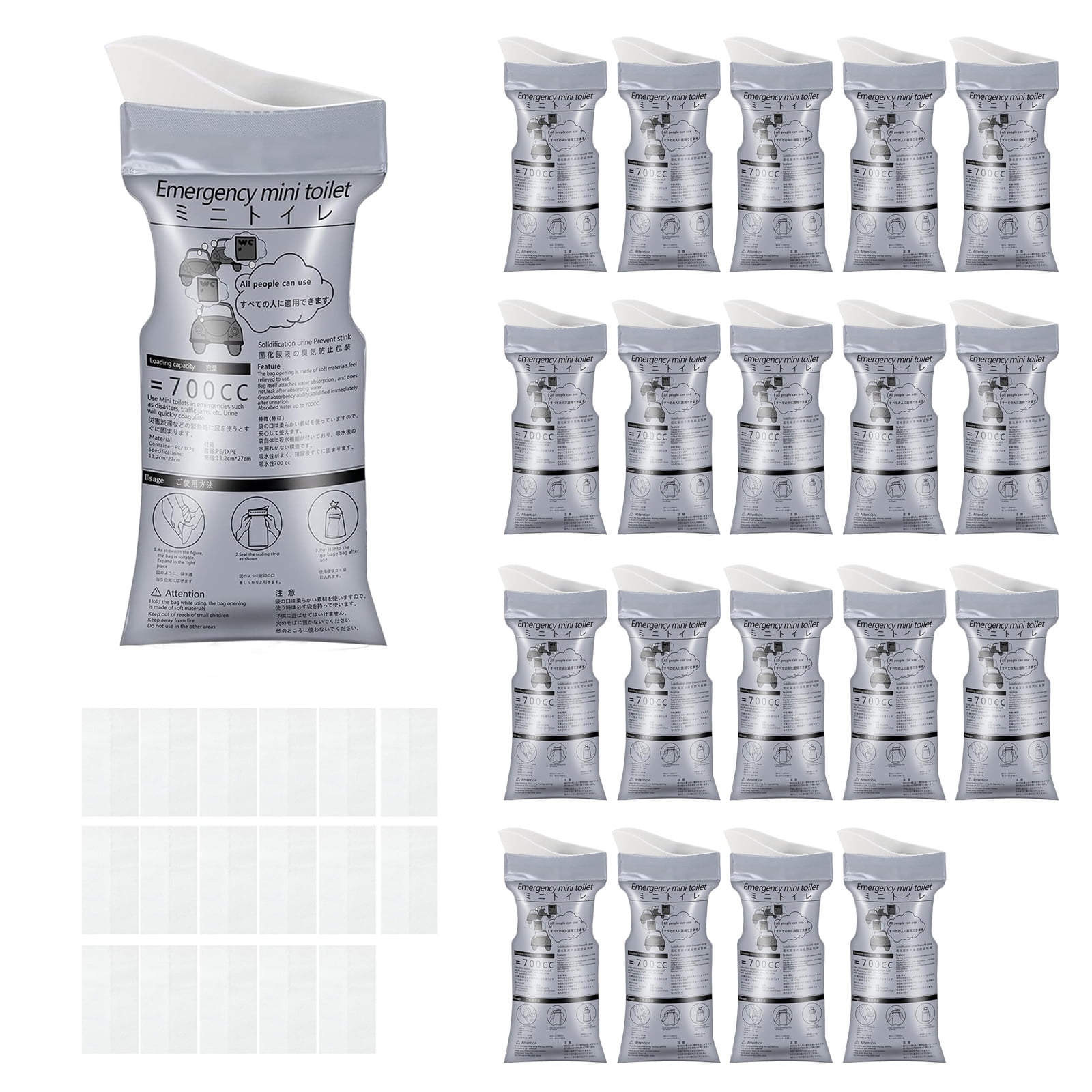 Unisex Travel Urine Container Pouches Compact Car Emergencies Urinal ...