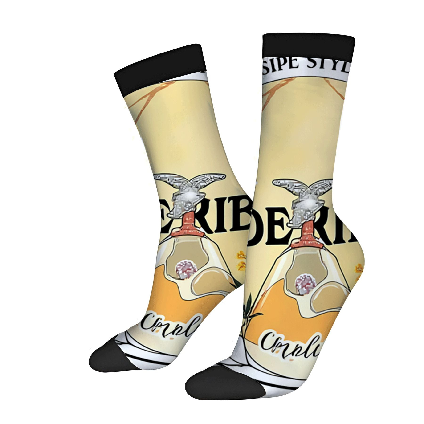 Unisex Trendy Socks - 2 Pairs with Vintage ' GRIBER ' Design Cocktail ...