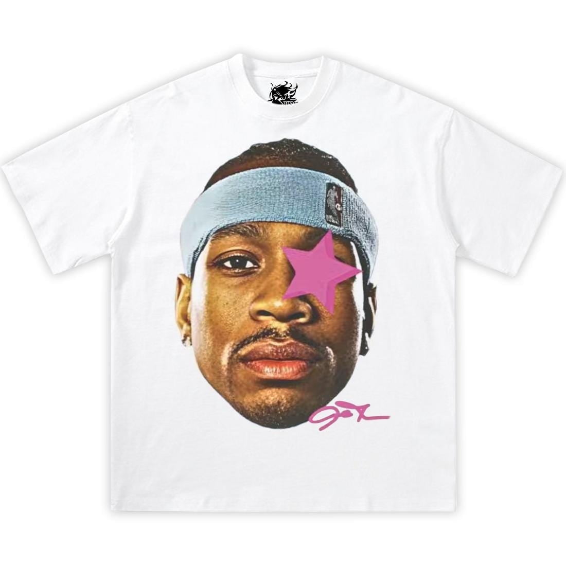 Unisex Tshirt-Allen Iverson AI Pink Star Boxy Cotton Tee Shirt Boxy Shirt Opium| y2k| fashion ...