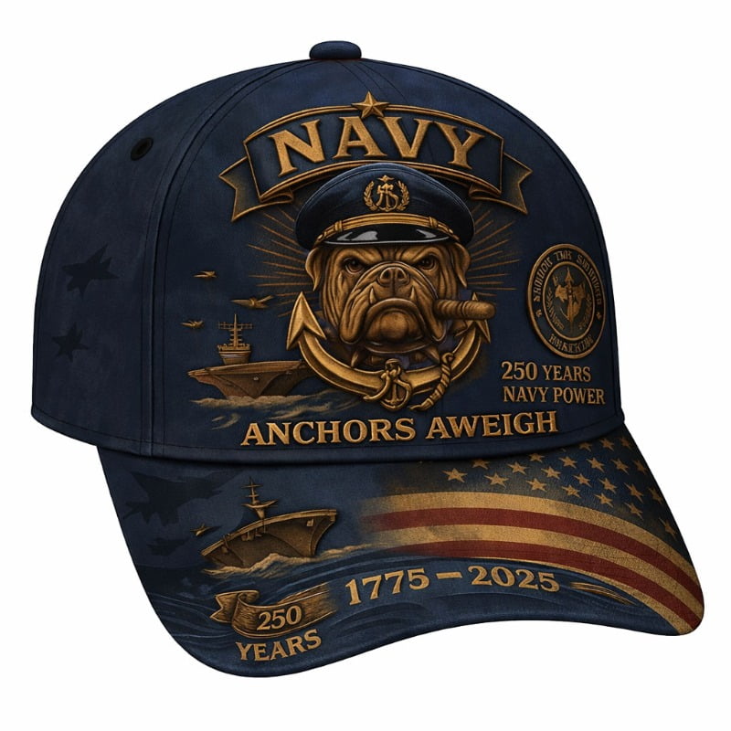 Unisex U.S. Navy Commemorative Cap 250th Anniversary 1775-2025 Motif ...