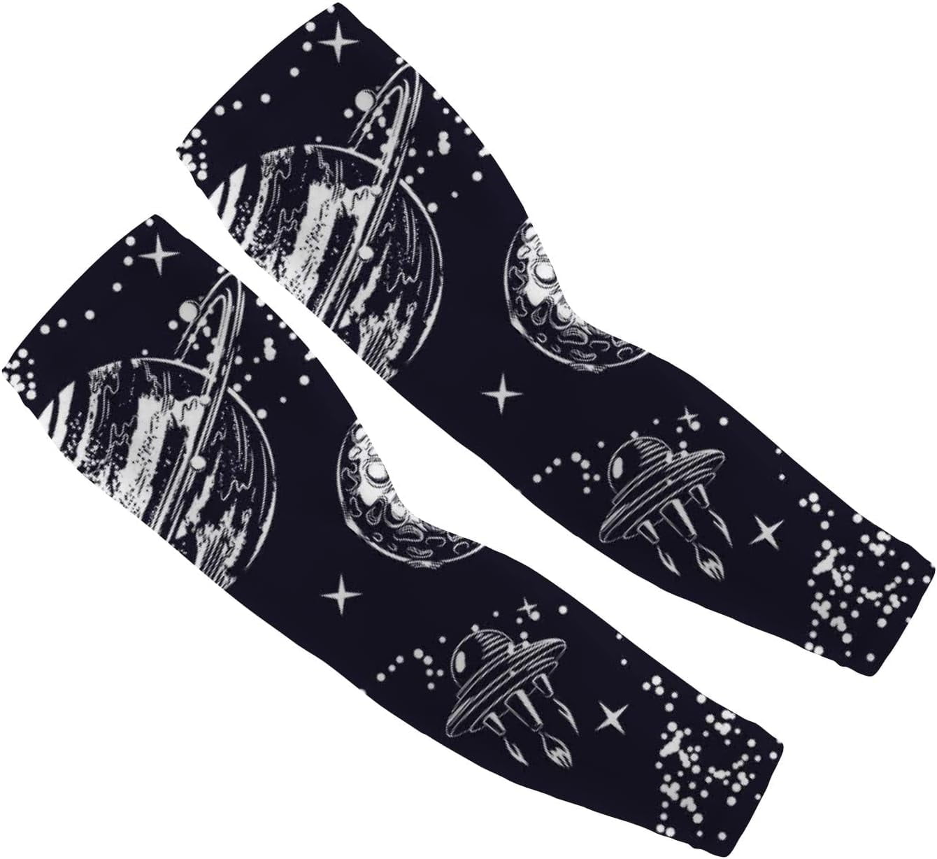 Unisex UV Sun Protection Arm Sleeves, Cooling Sleeves Universe Stars ...