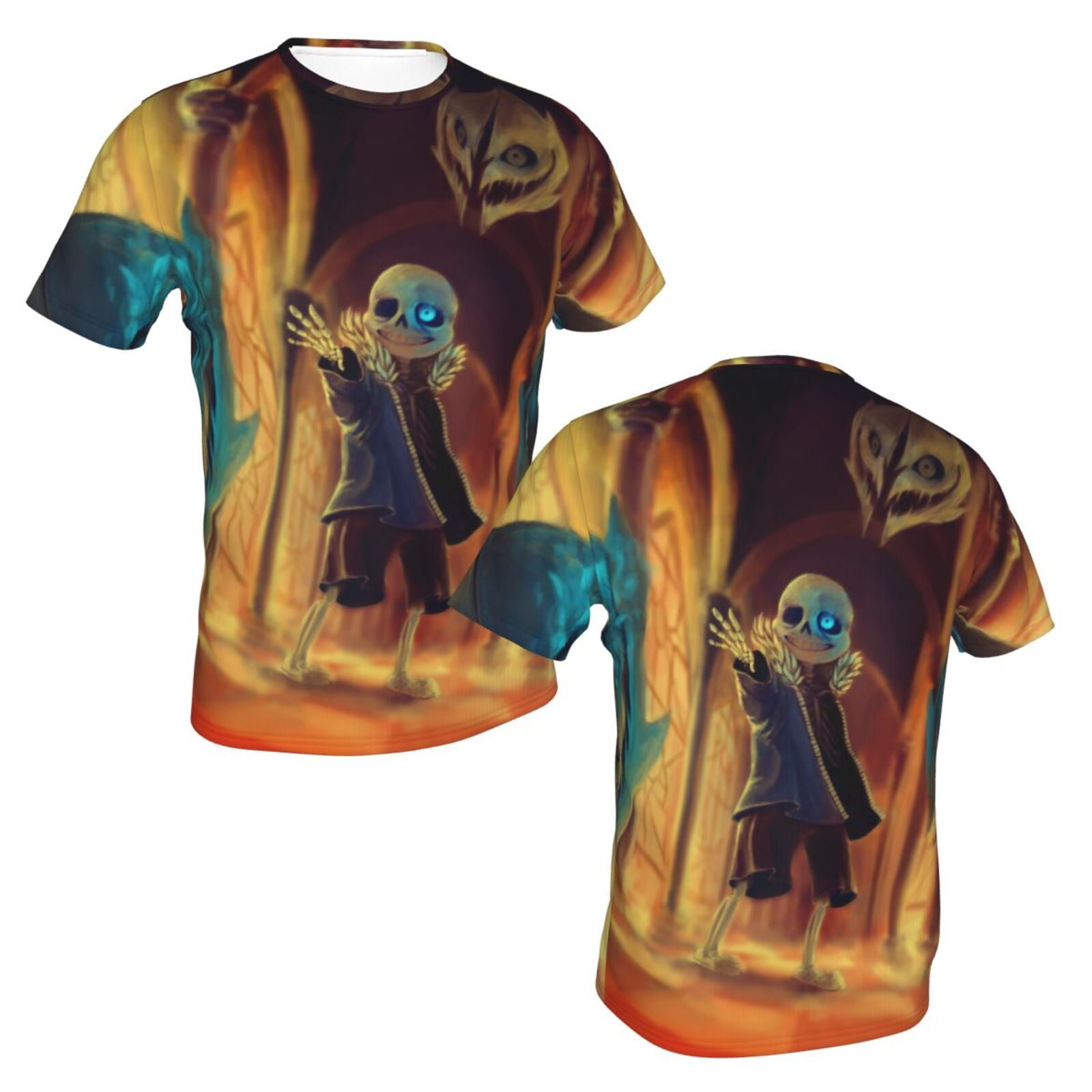 Unisex Undertale Sans T Shirts 3D Printed Short Sleeve Shirts Casual ...
