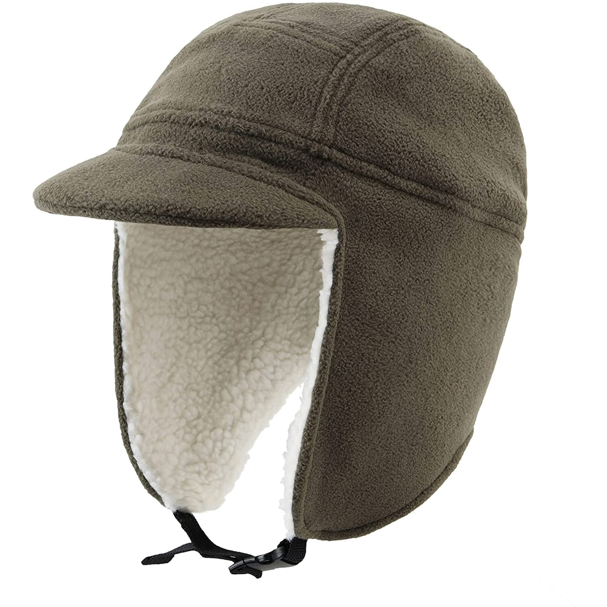 Unisex Warm Trapper Hats with Earflap Fleece Winter Windproof Russian ...