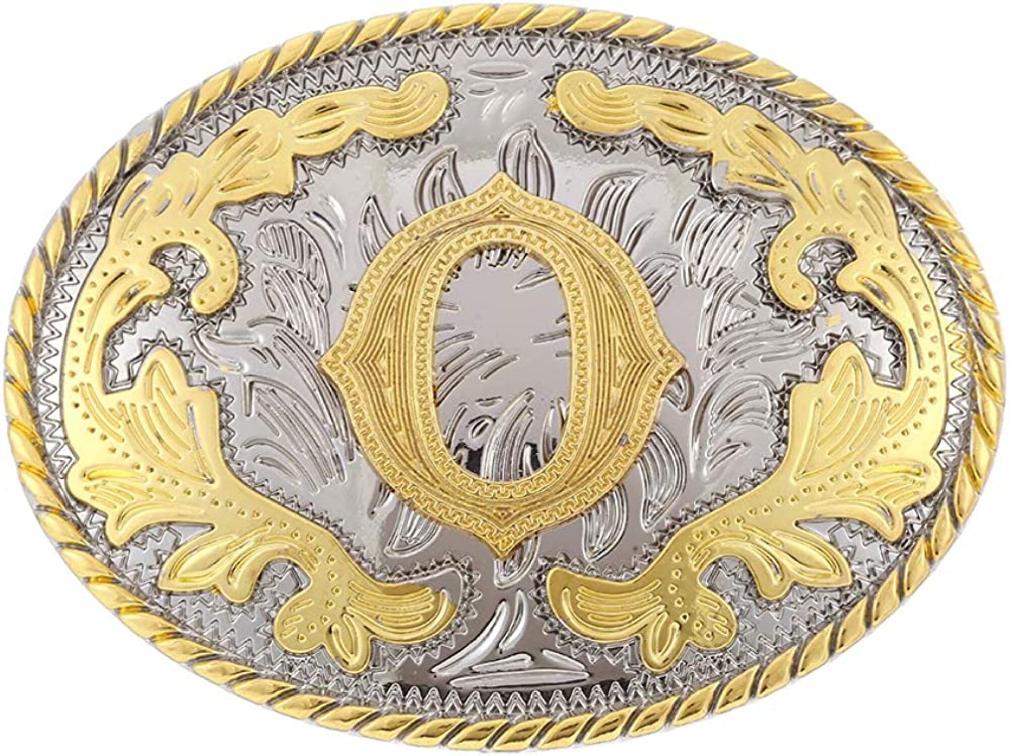 Unisex Western Belt Buckle Initial Letters A to Z Cowboy Rodeo Medium ...