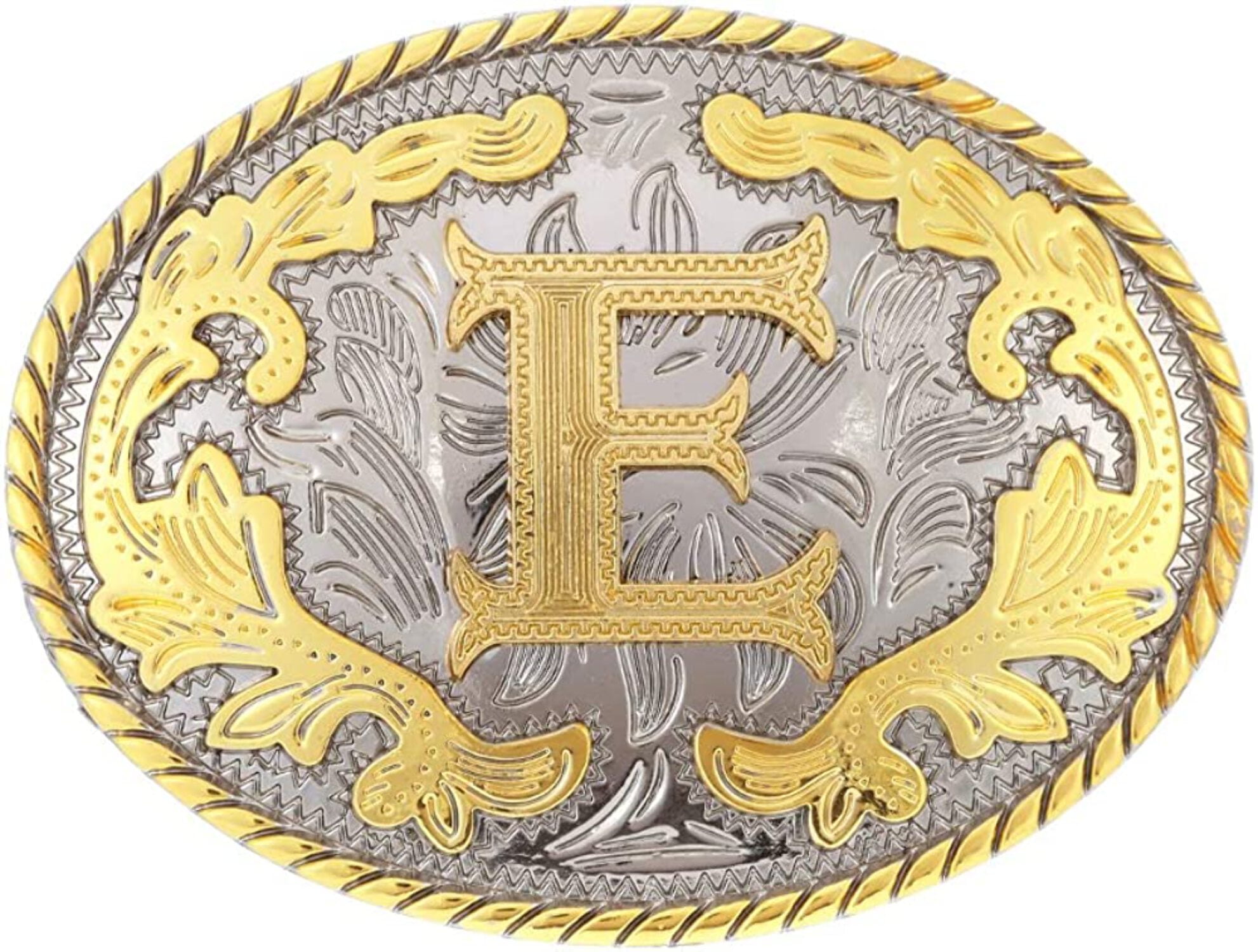 Unisex Western Belt Buckle Initial Letters ABCDJST to Z Cowboy Rodeo ...