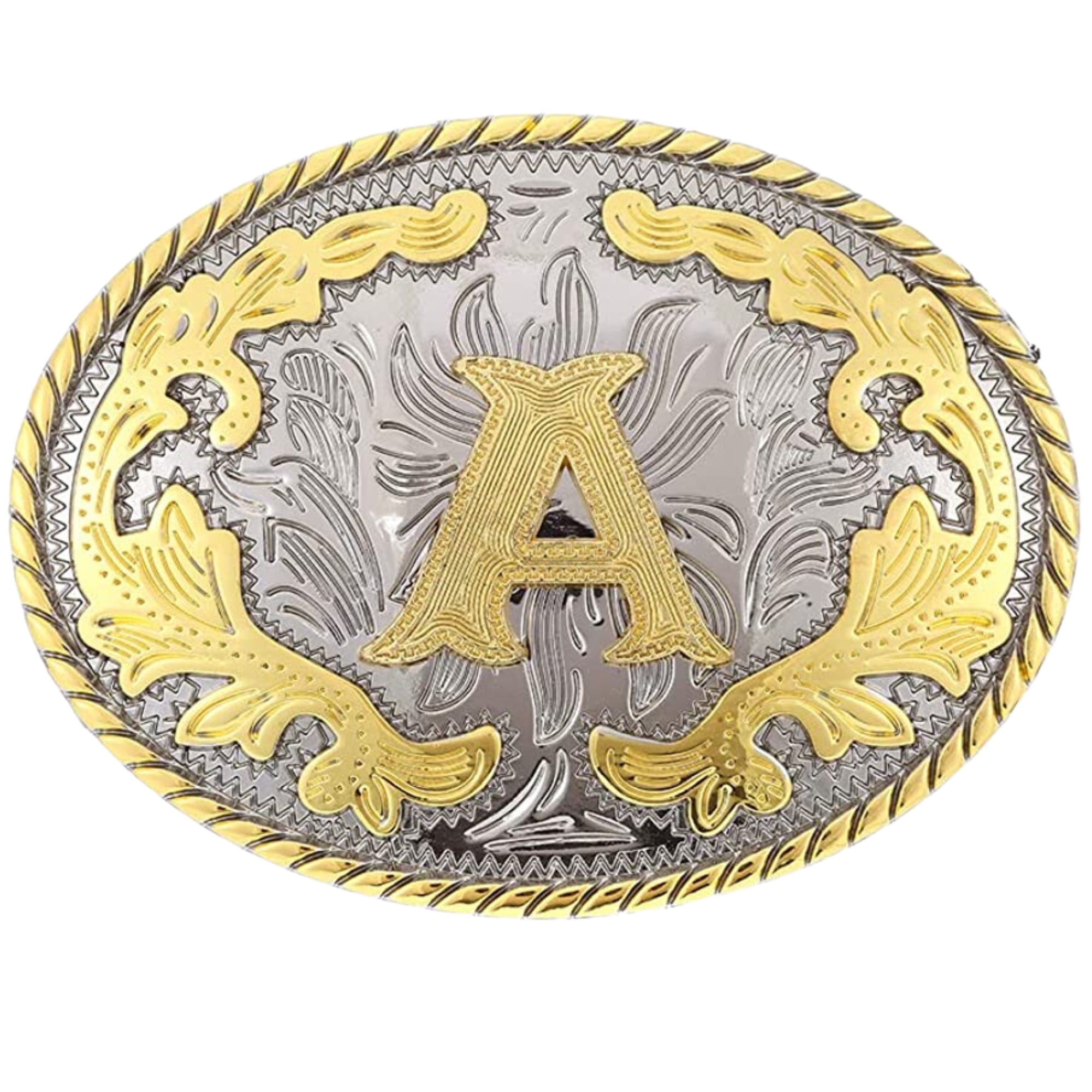 Unisex Western Belt Buckle Initial Letters ABCDJST to Z Cowboy Rodeo ...