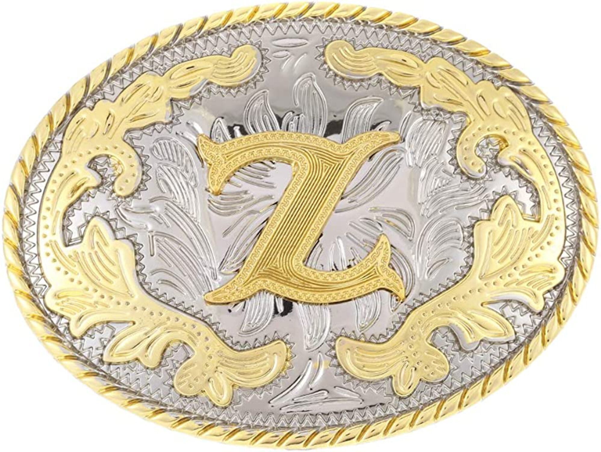 Unisex Western Belt Buckle Initial Letters ABCDJST to Z Cowboy Rodeo ...