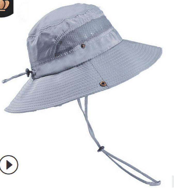 Unisex Western Cowboy Hats Wide Brim Mesh Bucket Hats with UV ...
