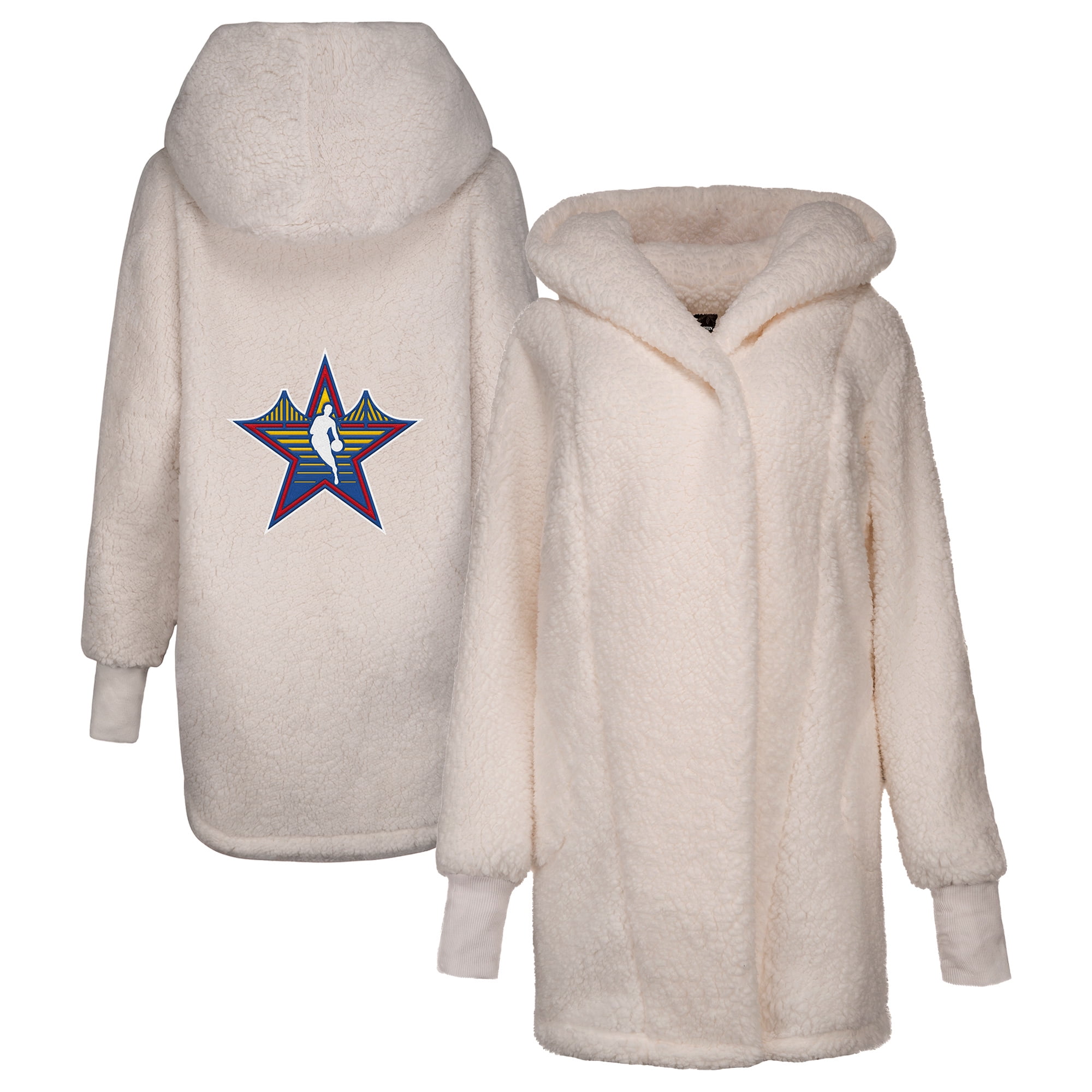 Unisex White 2025 NBA All-Star Game Lounger Open-Front Hoodie - Walmart.com