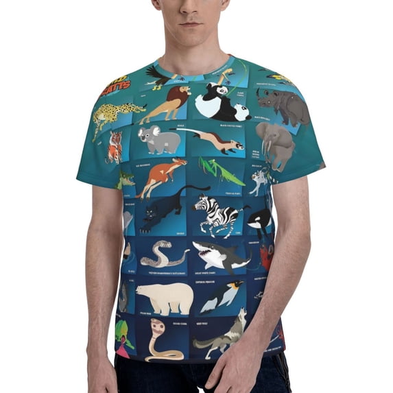 Unisex Wild Animal Kra-,tt2 T Shirts For Men Women Short Sleeve Shirts ...