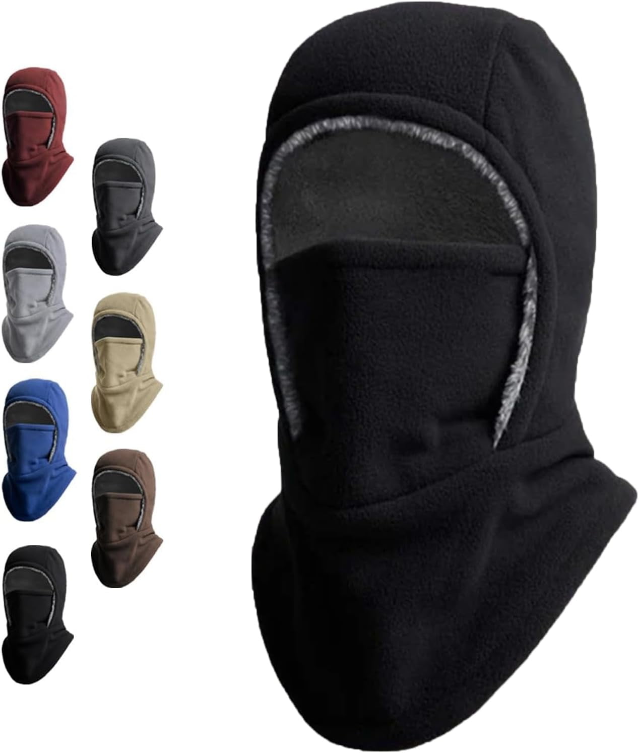 Unisex Windproof & Warm Balaclava, Thickened One-Piece Winter Hood Face ...