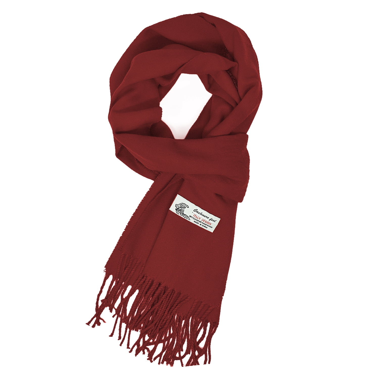 Unisex Winter Solid Plain Scarves Wool Feel Classic Super Soft ...