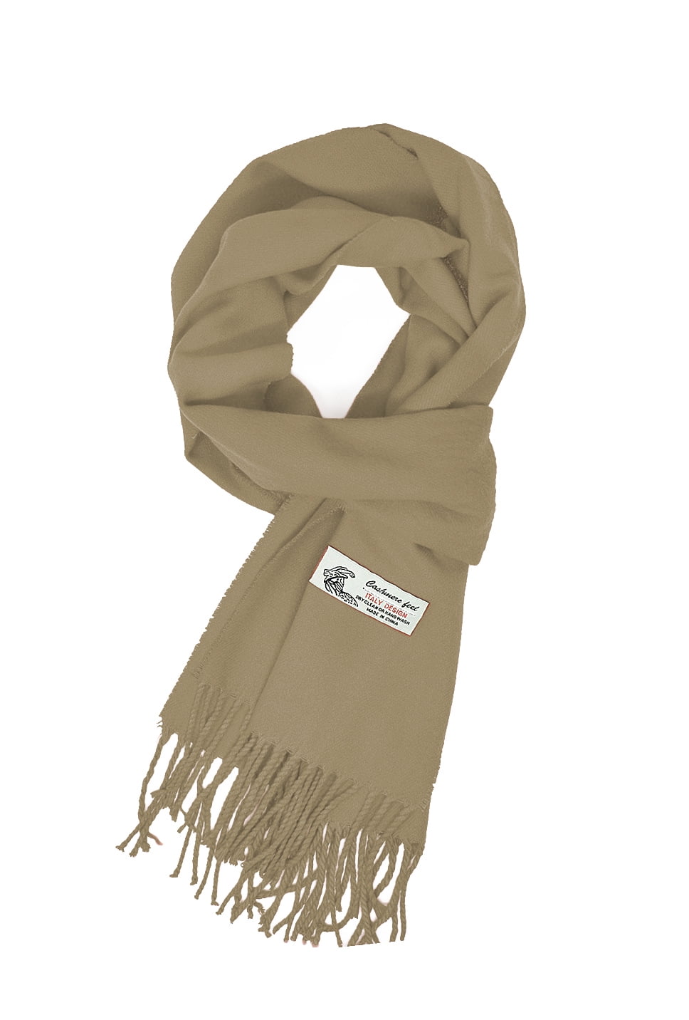 Unisex Winter Solid Plain Scarves Wool Feel Classic Super Soft ...