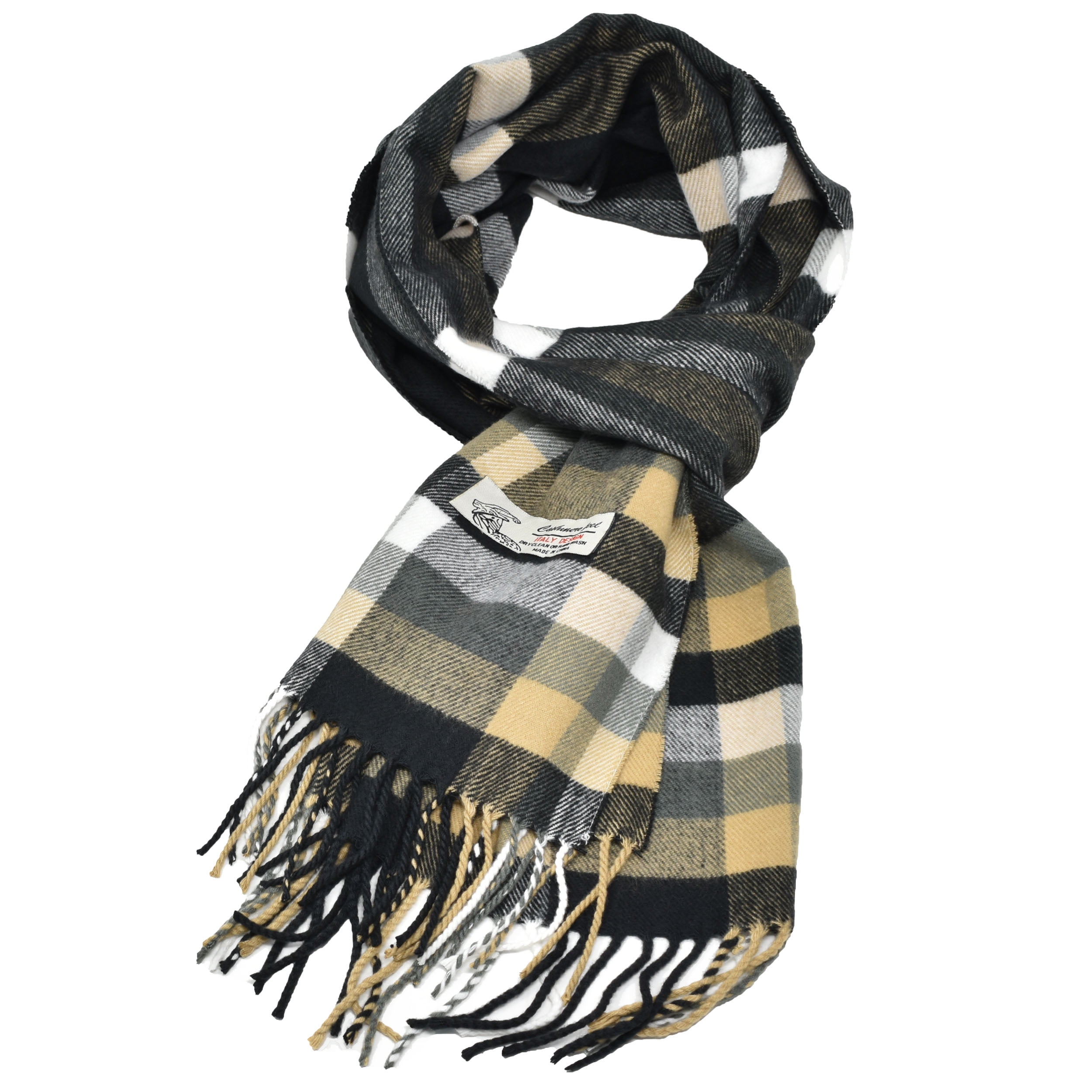 Unisex Winter Striped Checked Plaid Luxurious Scarf Soft Wool Feel ...
