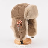 Unisex Winter Trapper Hat with Ear Flaps, Thick Warm Fleece-Lined ...