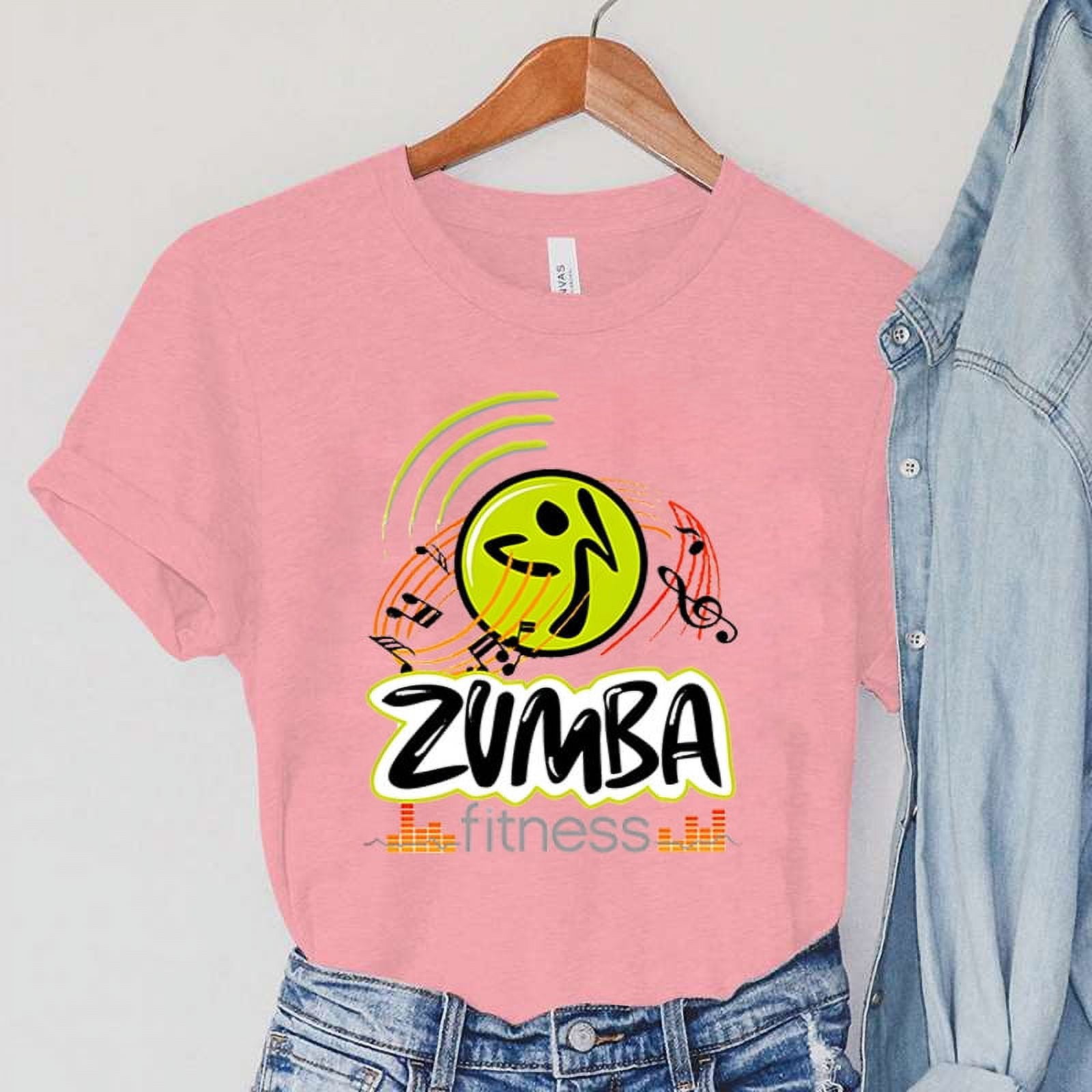 Unisex Women Men Zumba Print Short Sleeve T-Shirt - Walmart.com