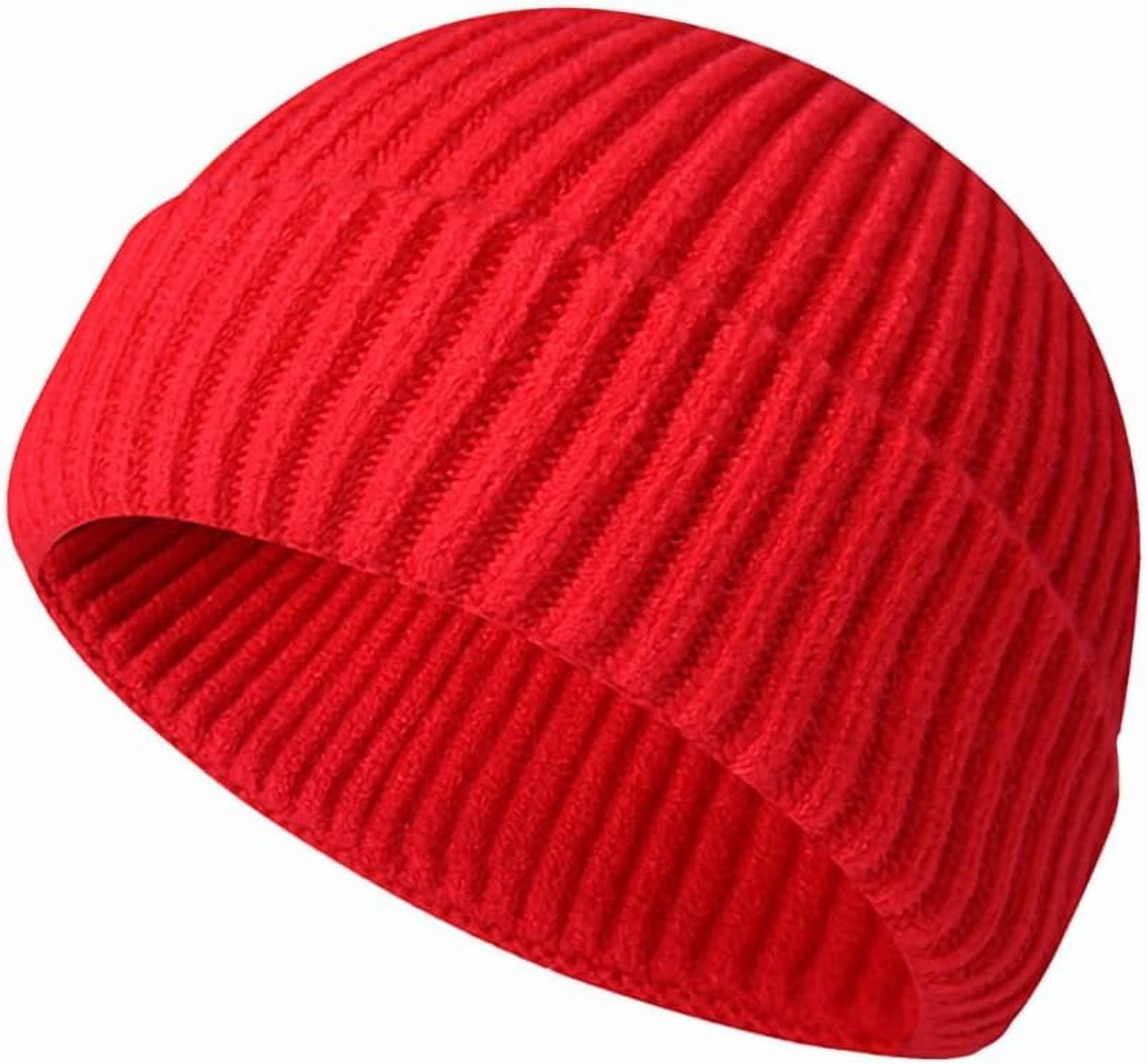 Unisex Wool Knit Cuff Short Fisherman Beanie for Men Women, Trawler ...