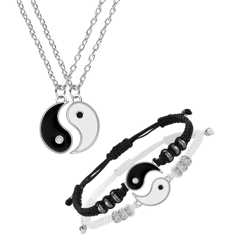 Unisex Yin Yang Woven Bracelet Yin Yang Matching Cord Bracelet ...