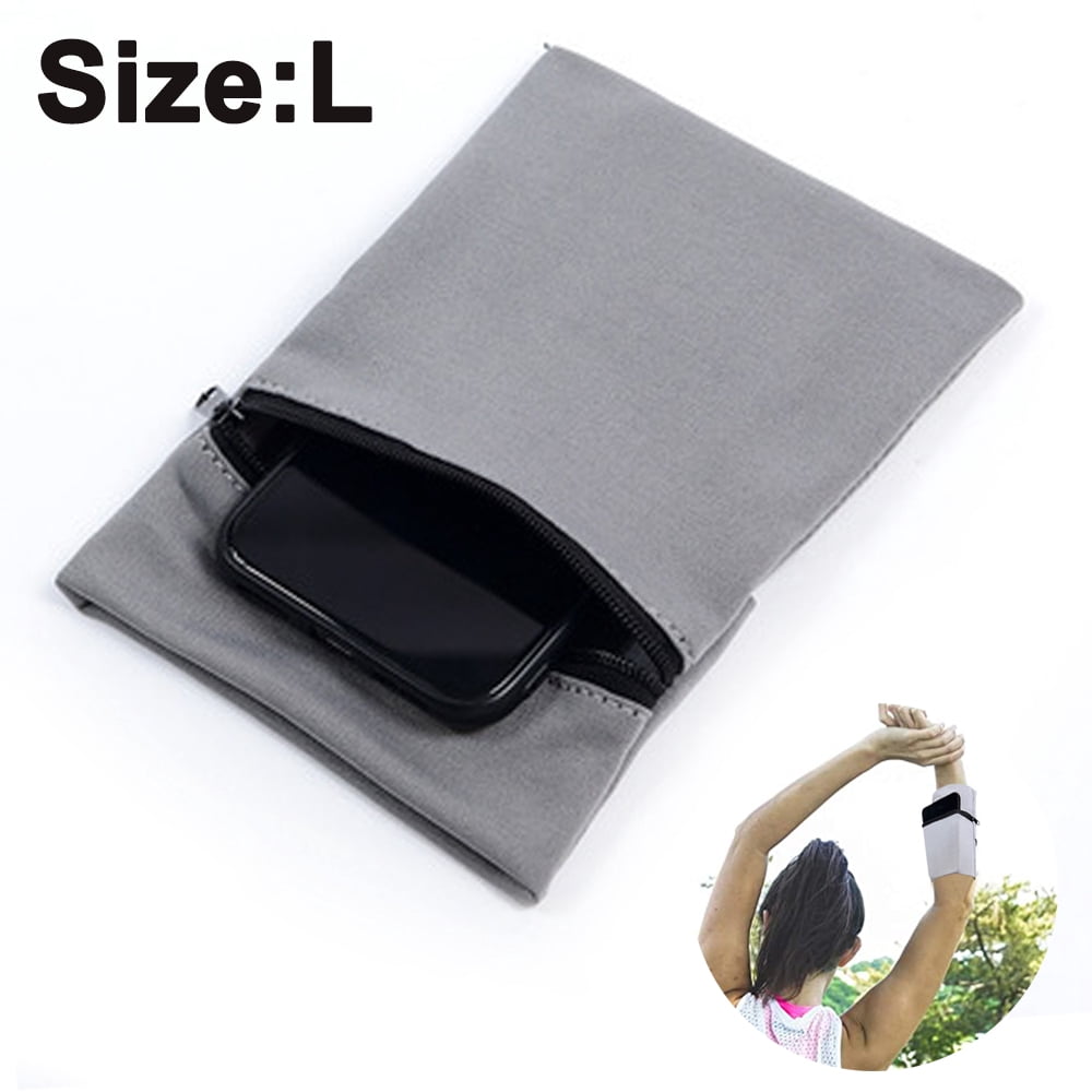 Unisex Zippered Wristband Pouch Runner’s Wrist Pocket Reversible Wrist ...