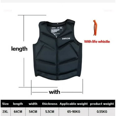 Adult ultra-thin lightweight life jacket, safe and portable zippered ...